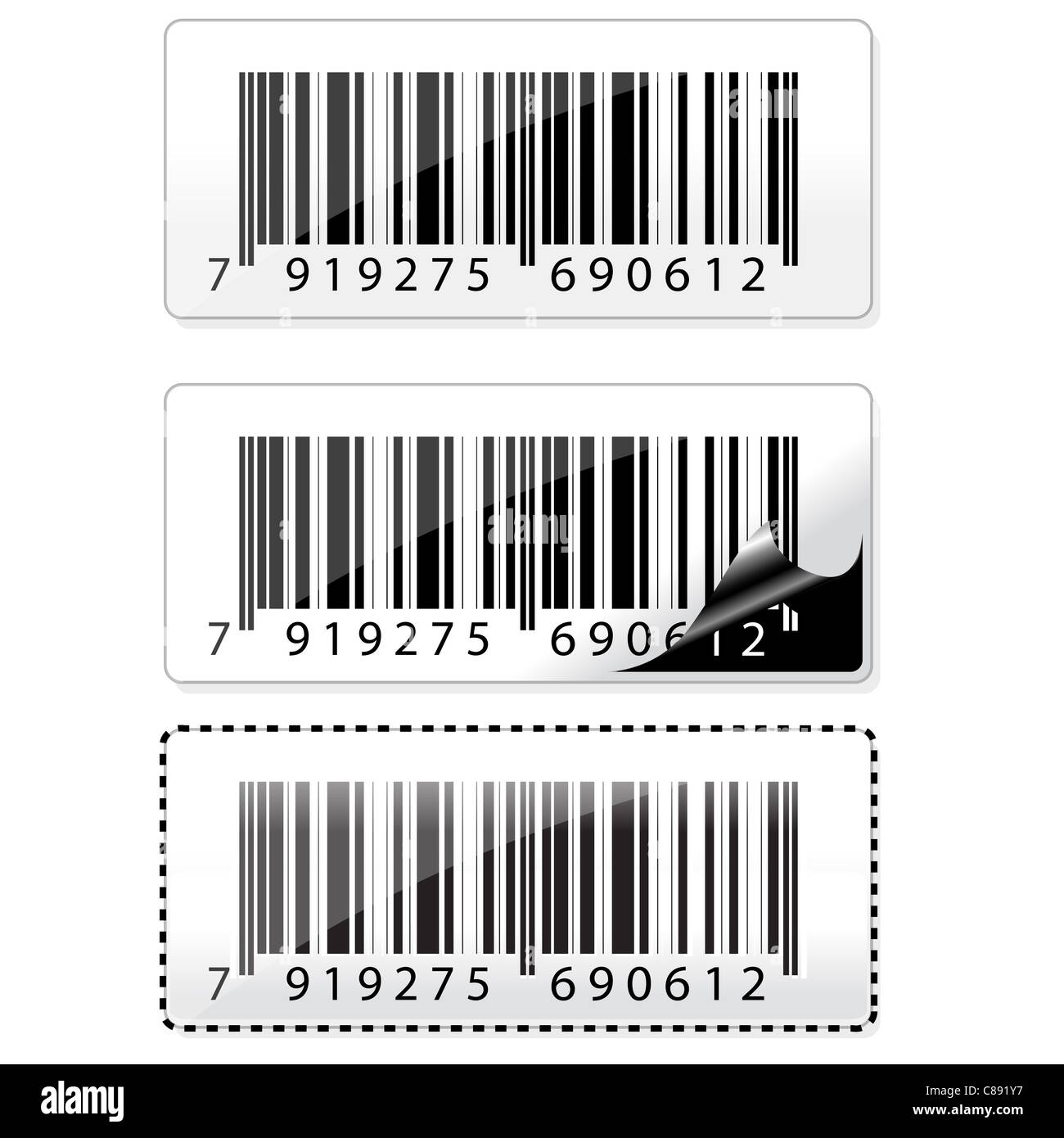 illustration of different barcode stickers Stock Photo - Alamy