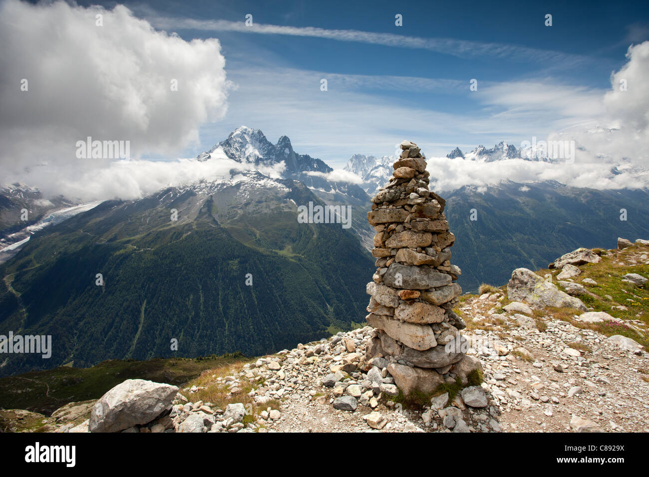 Chamonix: Flegere - Lac Blanc Trek: View Stock Photo - Alamy