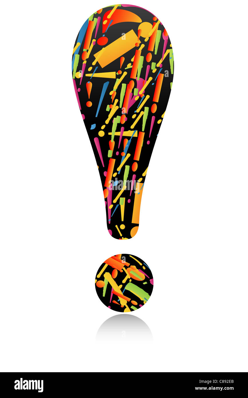 exclamation sign isolated on white background Stock Photo - Alamy