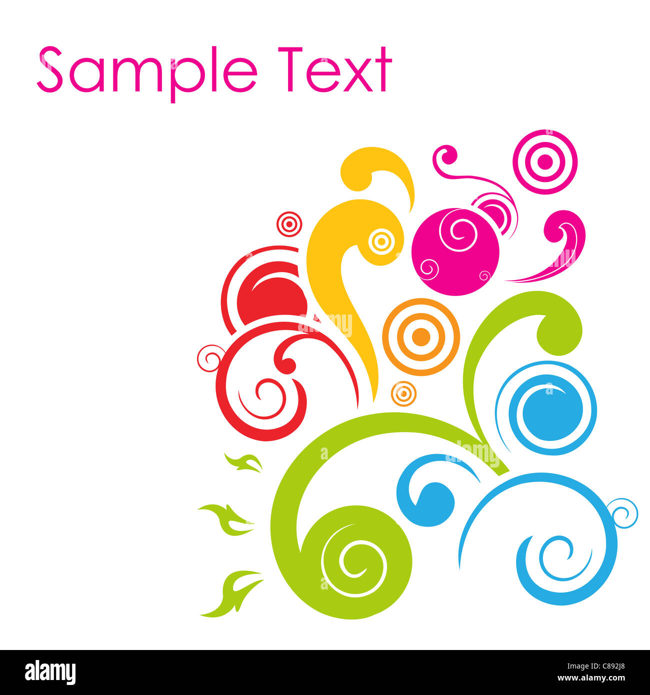 illustration of colorful swirly vector background Stock Photo - Alamy