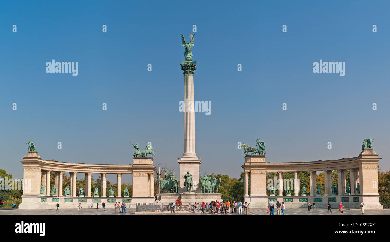 Millennium Monument - Heroes' Square, Budapest, Hungary Stock Photo - Alamy