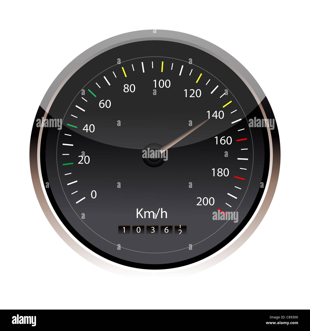 illustration of speedometer in an isolated background Stock Photo - Alamy