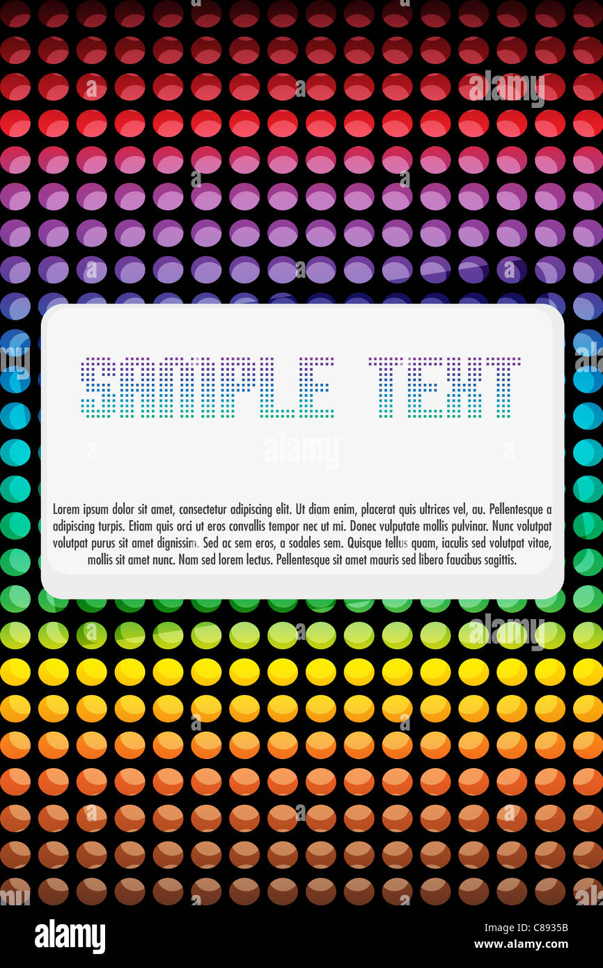 illustration of abstract vector card with colorful dots Stock Photo - Alamy