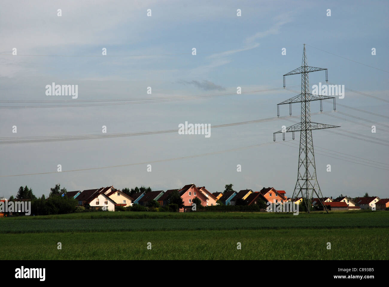 Overhead power lines in rural area hi-res stock photography and images ...