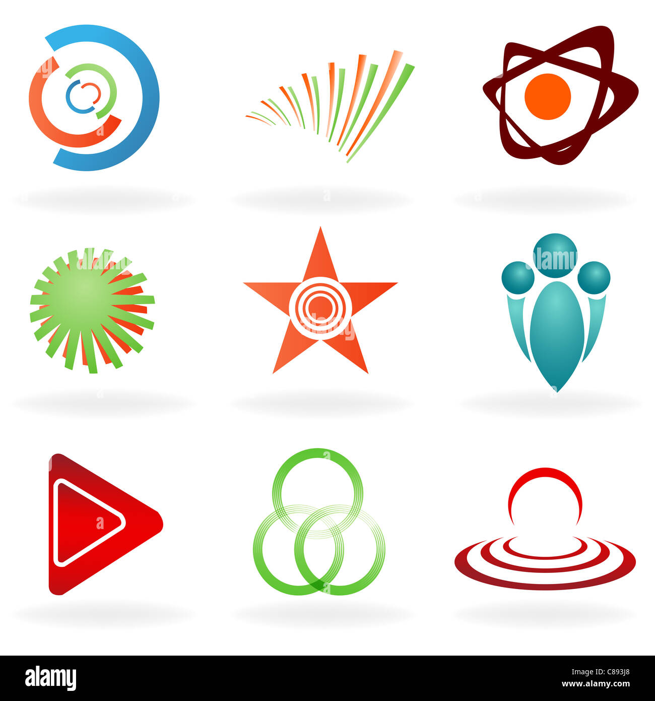 illustration of set of abstract symbol Stock Photo - Alamy