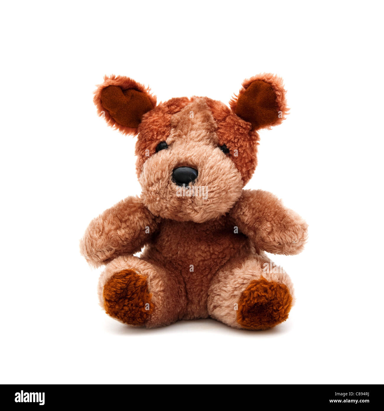 Cute little teddy bear over a white background Stock Photo - Alamy