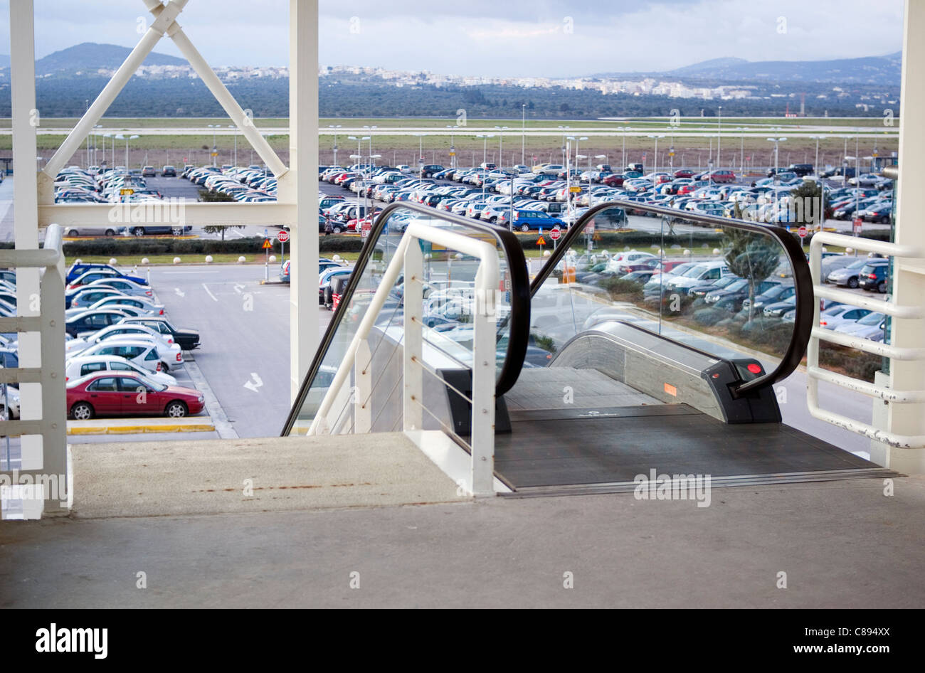 Stairways to a parking lot Stock Photo - Alamy
