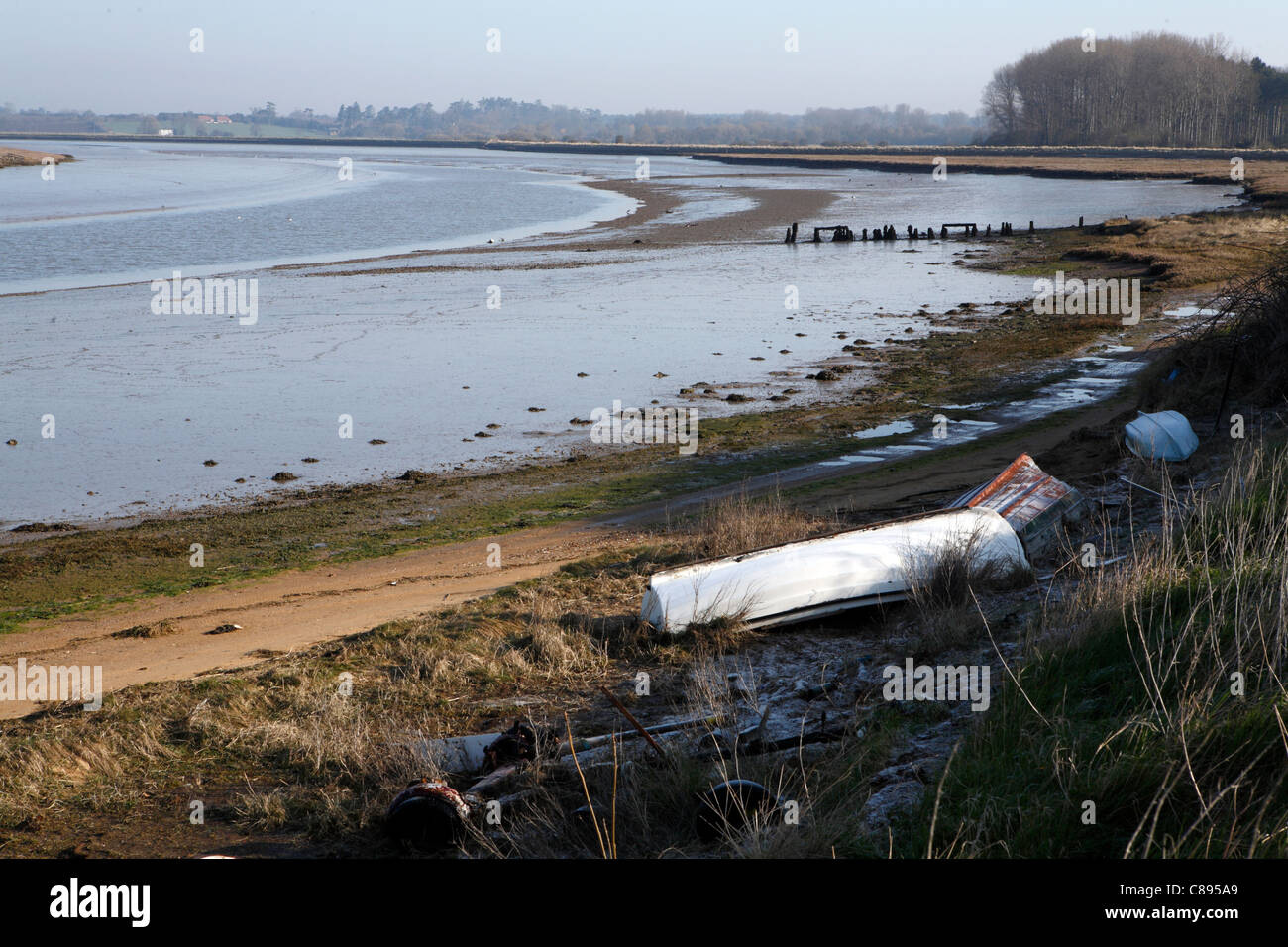 The River Butley, a tributary of the River Ore, Suffolk Coast Heaths ...
