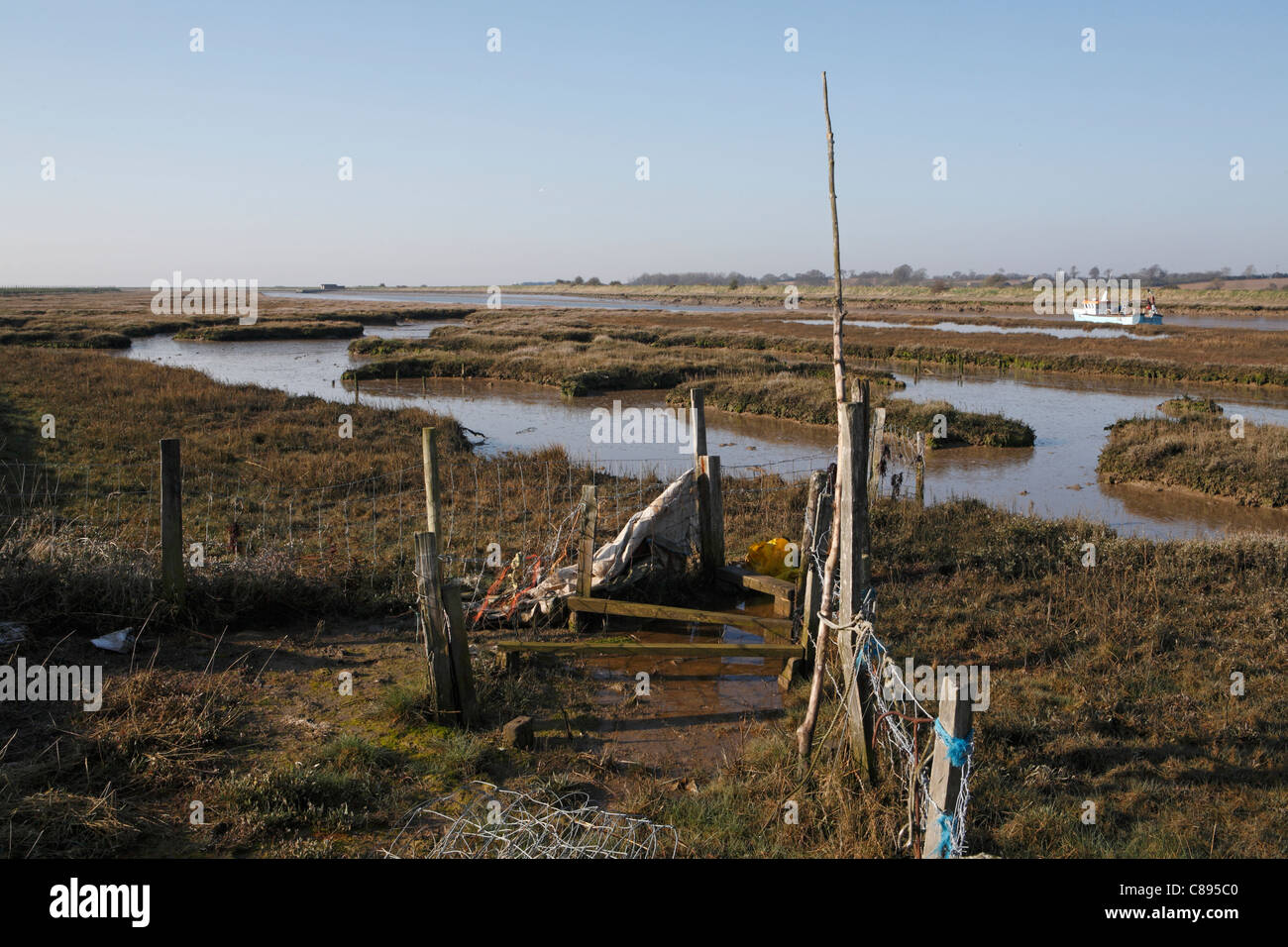 The River Butley, a tributary of the River Ore, Suffolk Coast Heaths ...