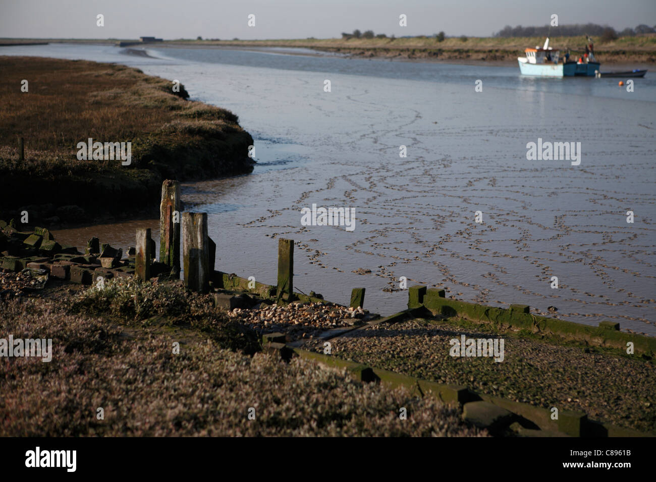 The River Butley, a tributary of the River Ore, Suffolk Coast Heaths ...