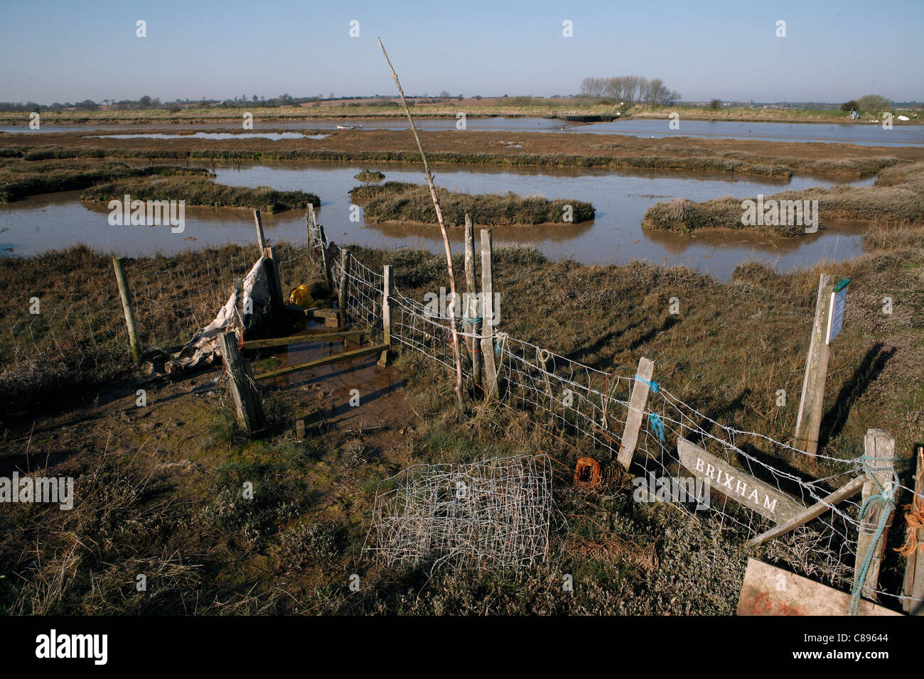 The River Butley, a tributary of the River Ore, Suffolk Coast Heaths ...