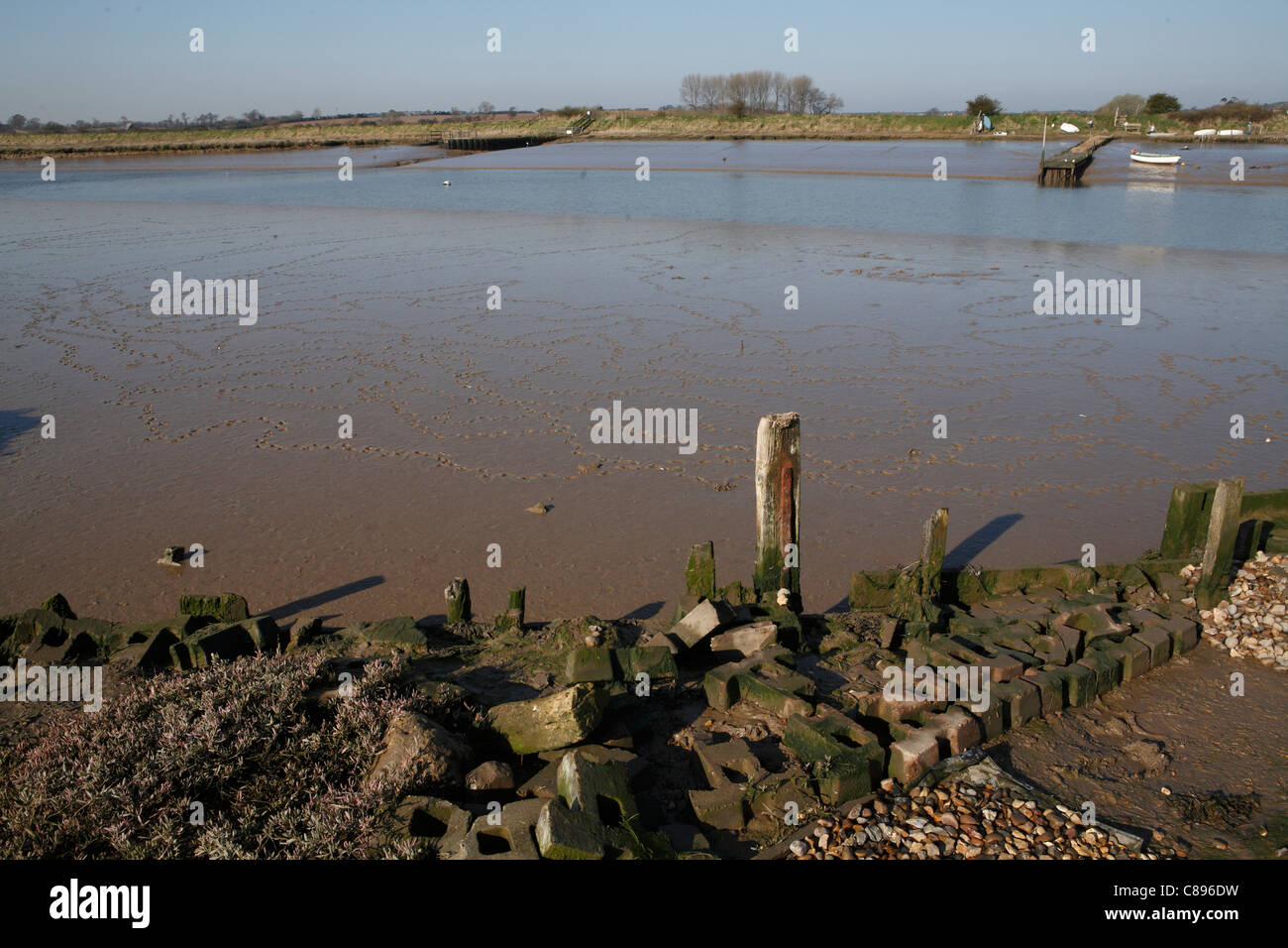 The River Butley, a tributary of the River Ore, Suffolk Coast Heaths ...
