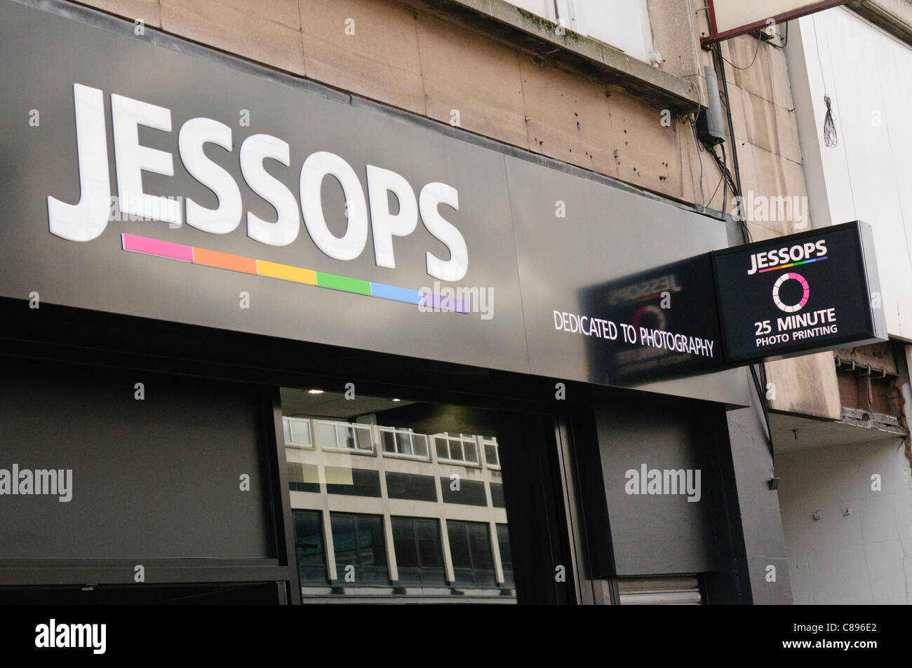 Newly rebranded and refitted Jessops shop with new black shop front ...