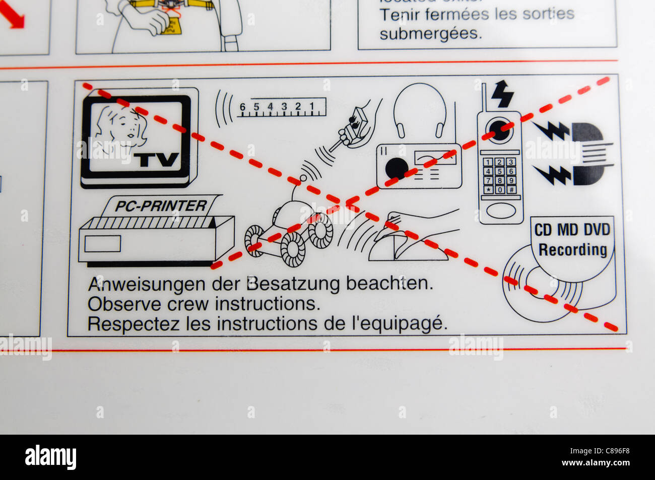 Aircraft safety card hi-res stock photography and images - Alamy