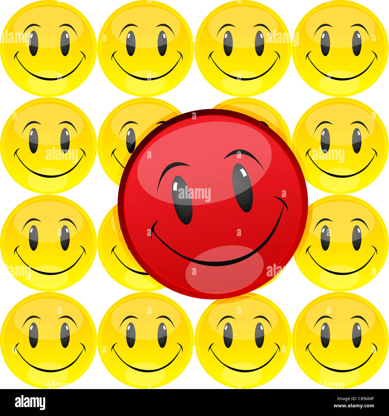 illustration of happy smiley Stock Photo - Alamy