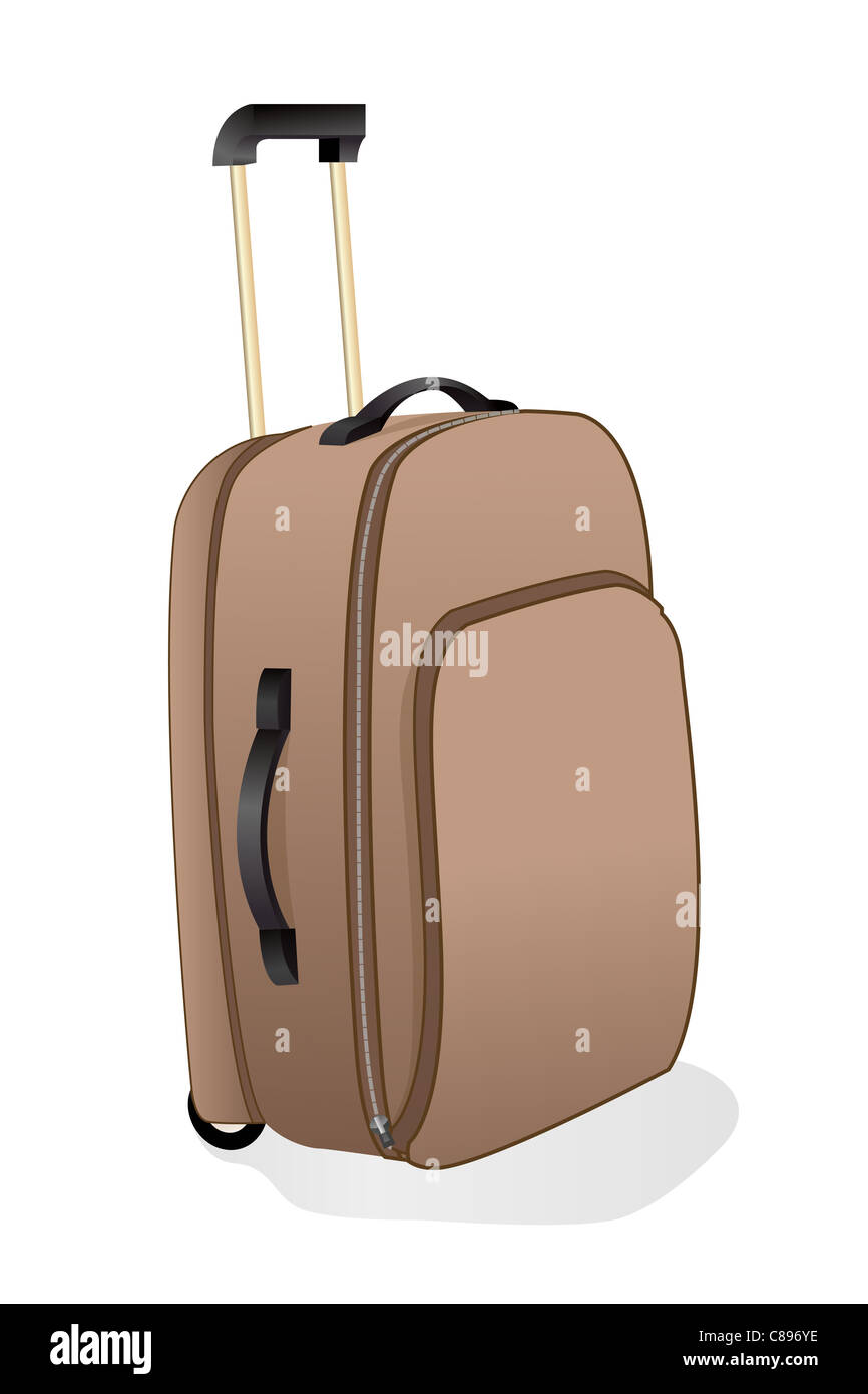 illustration of trolley bag with white background Stock Photo - Alamy