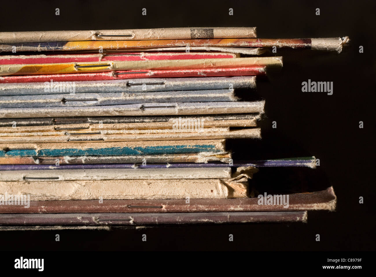Pile of thin books Stock Photo - Alamy