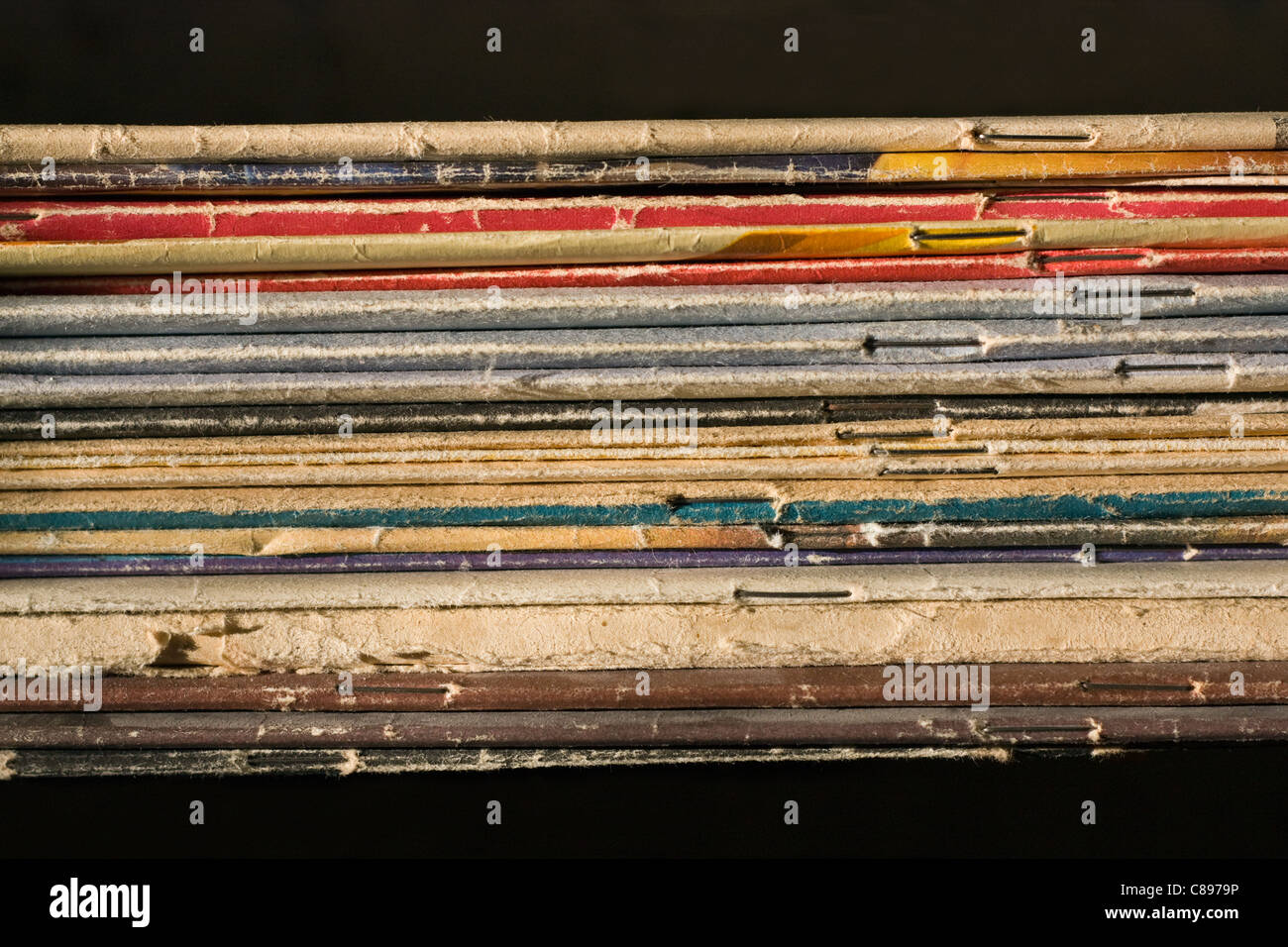 Pile of thin books Stock Photo - Alamy