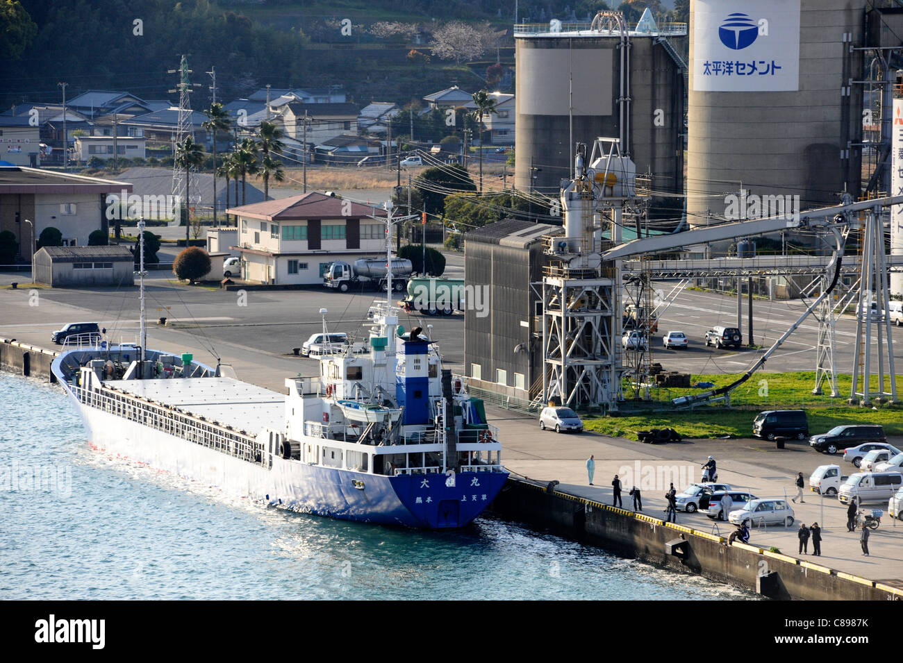 A small tanker alongside the docks in Hyuga, Japan Stock Photo - Alamy