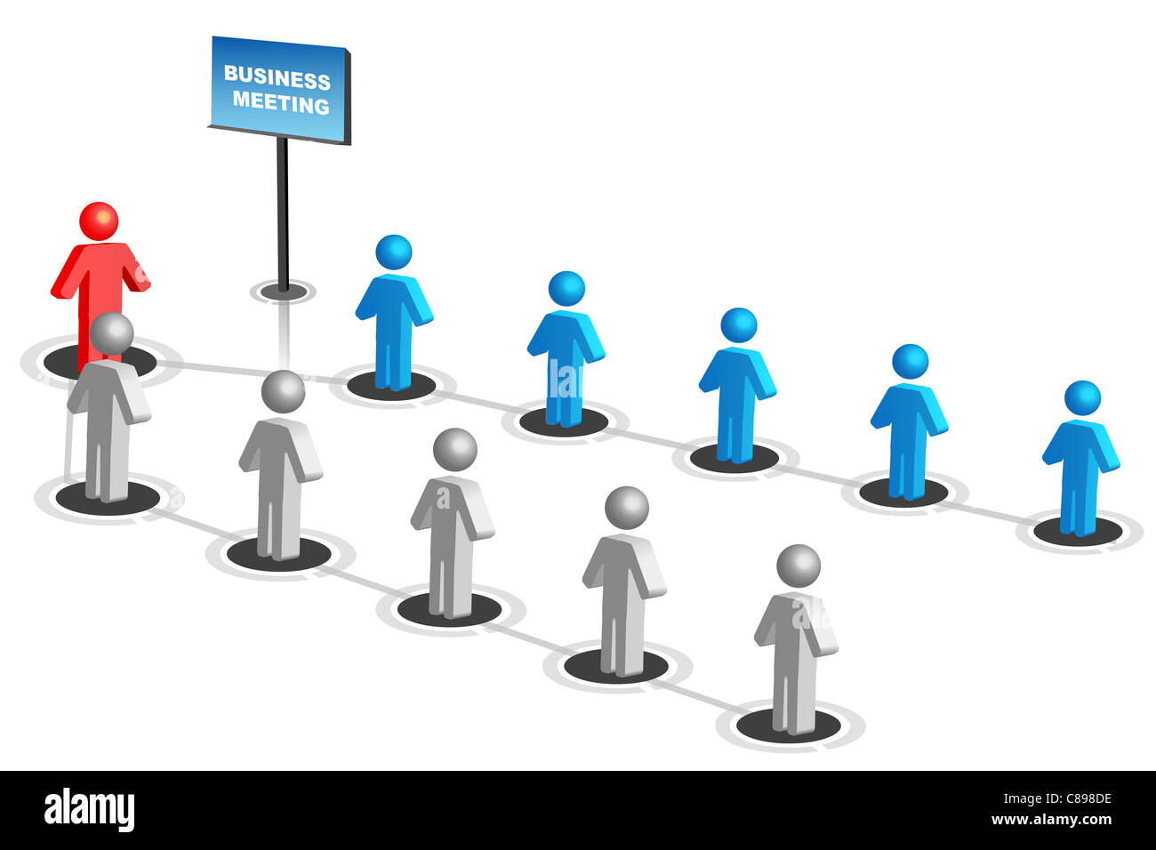 illustration of human icon in business meeting Stock Photo - Alamy