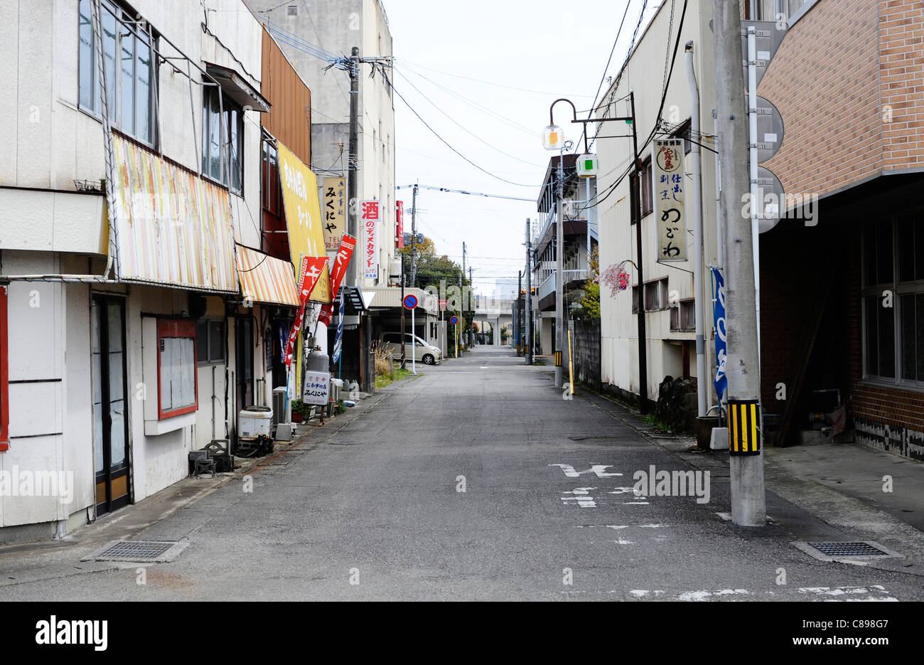 A quiet backstreet in Hyuga, Japan Stock Photo - Alamy