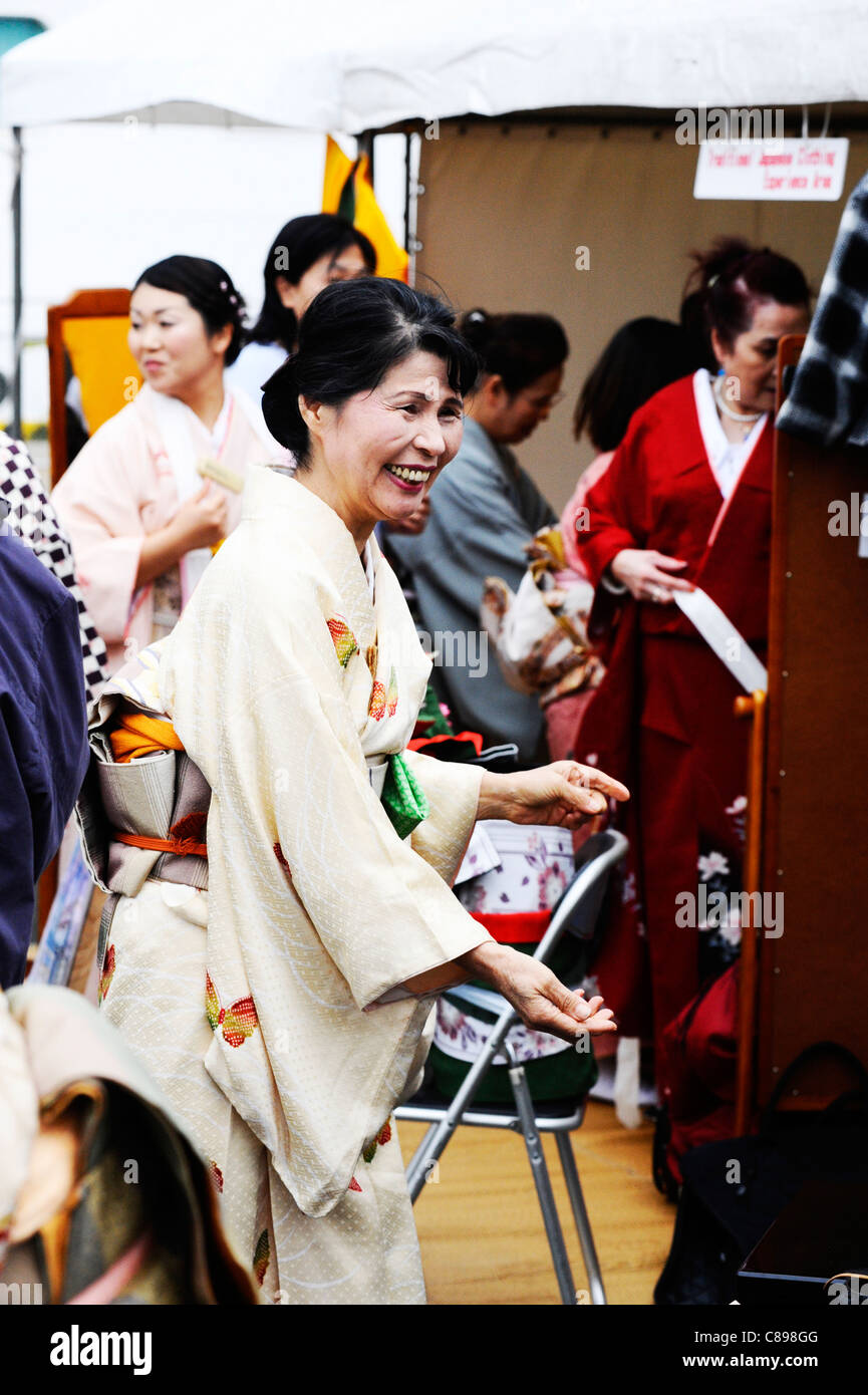 A Japanese woman in traditional dress in Hyuga Stock Photo - Alamy