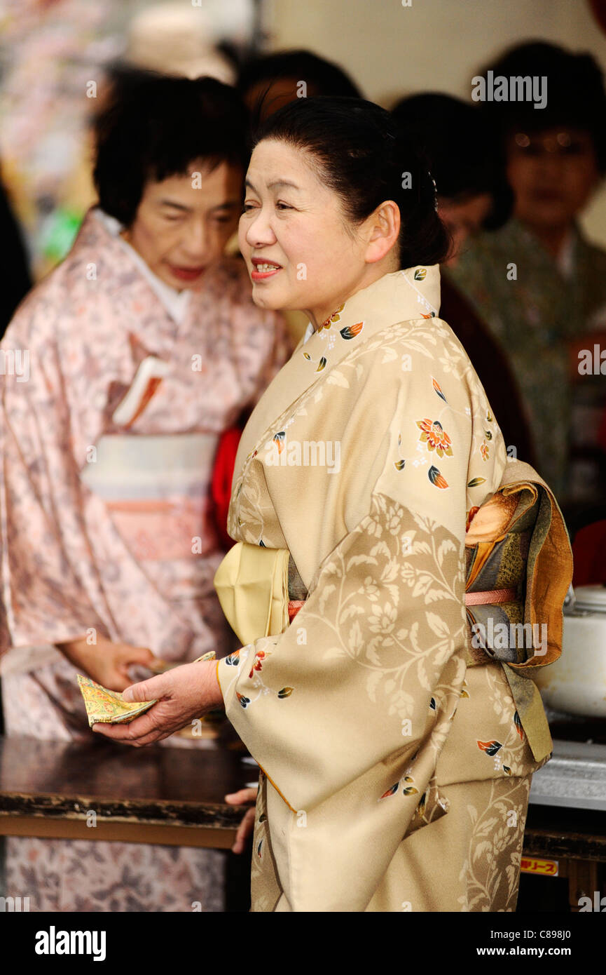 A Japanese woman in traditional dress in Hyuga Stock Photo - Alamy