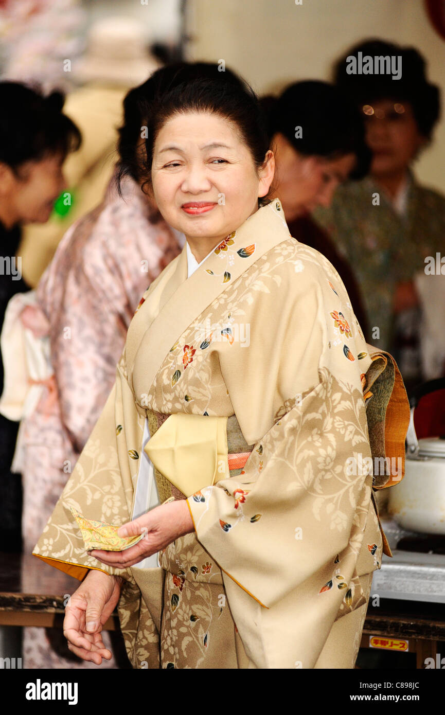 A Japanese woman in traditional dress in Hyuga Stock Photo - Alamy