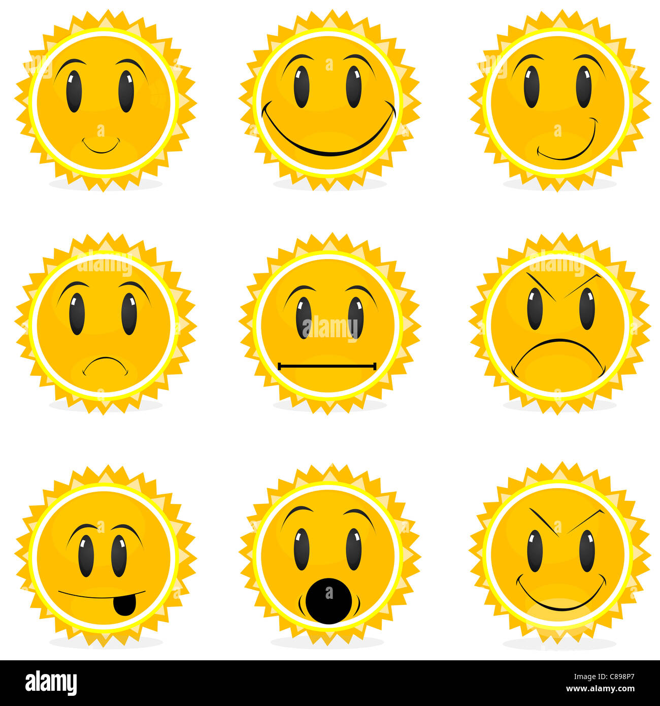illustration of kinds of moods Stock Photo - Alamy