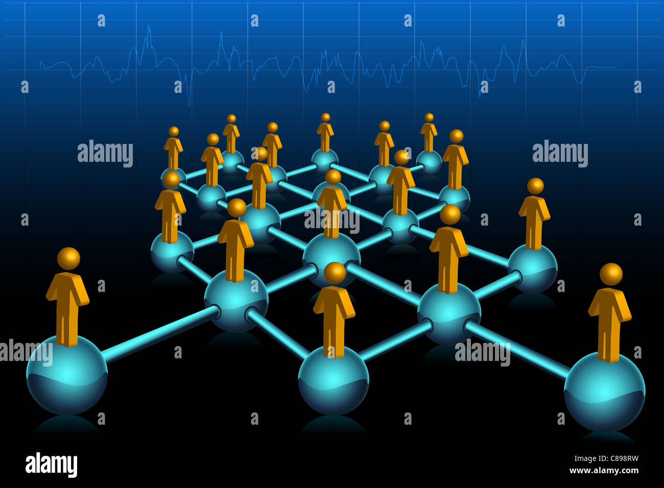 illustration of networking Stock Photo - Alamy