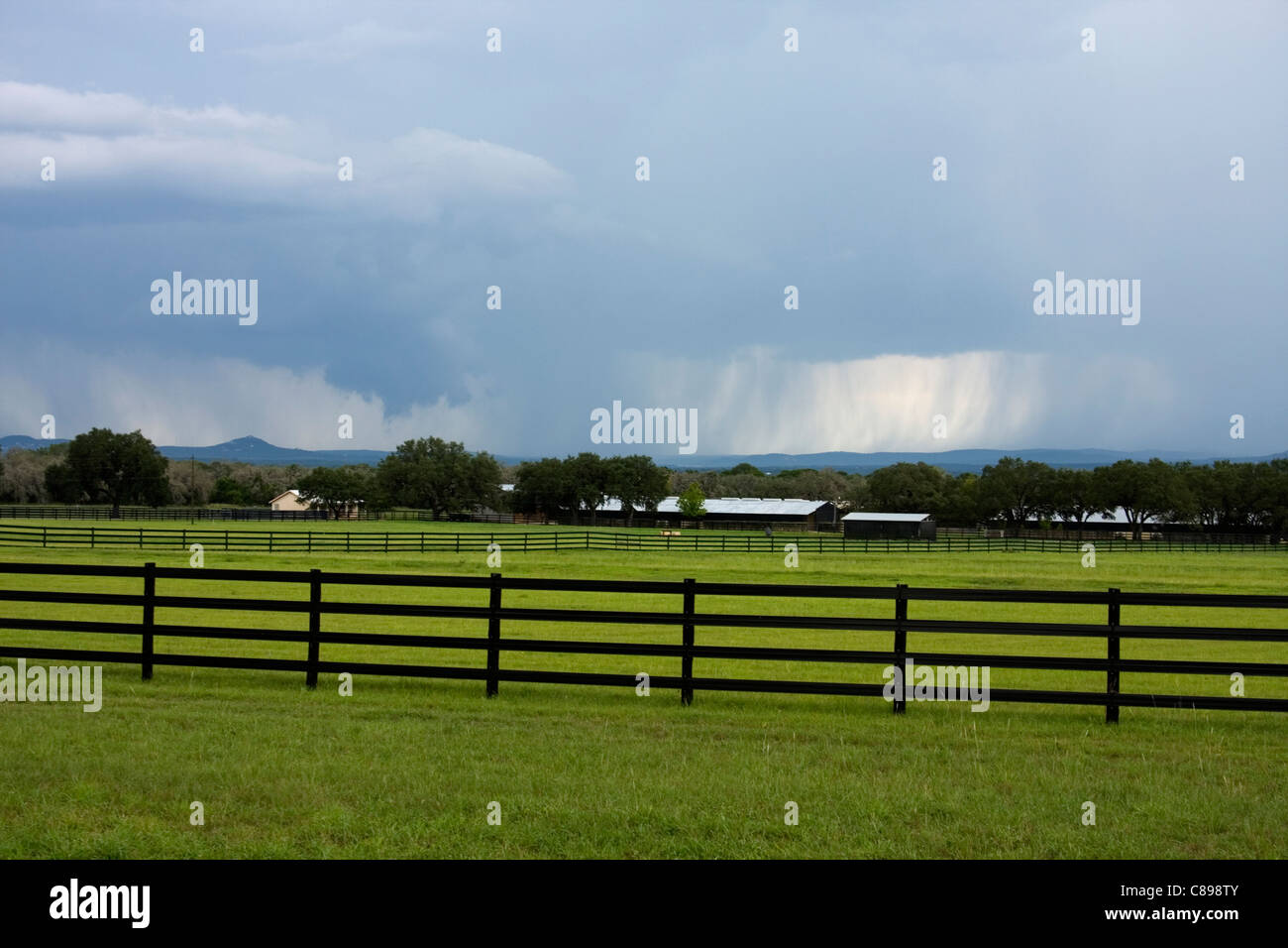 Storm in Texas Hill Country between Bandera and Pipe Creek, Texas Stock ...