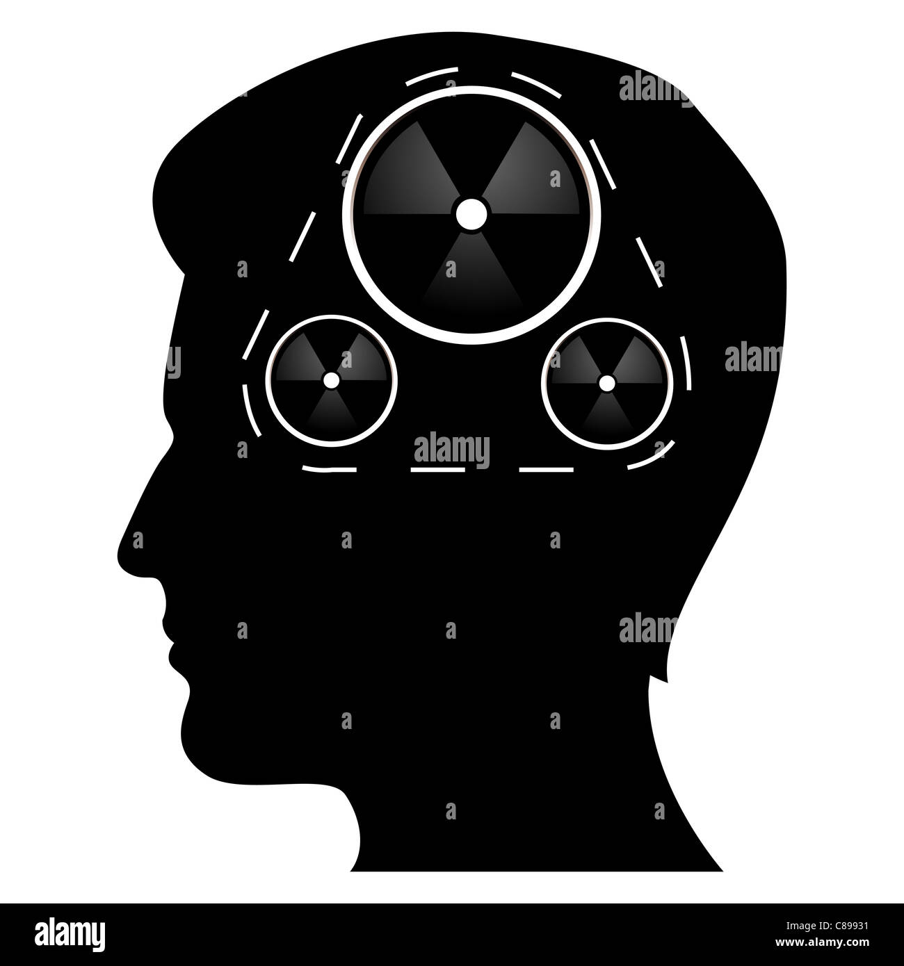 illustration of mechanics of human mind on isolated background Stock ...