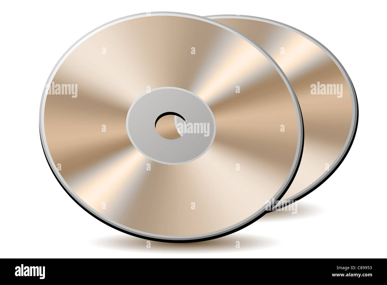 illustration of compact discs on isolated background Stock Photo - Alamy