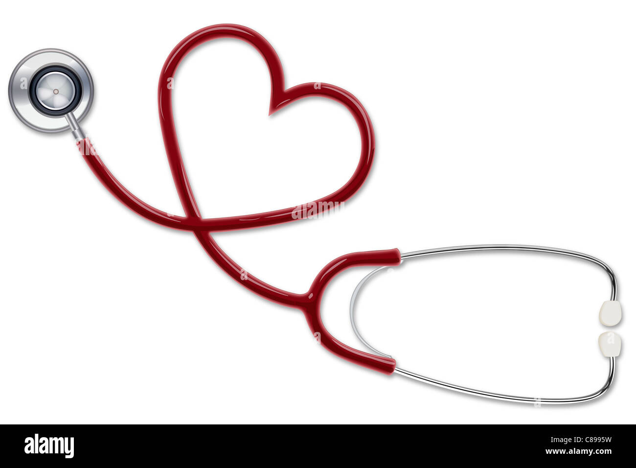 illustration of stethoscope making shape of heart Stock Photo - Alamy