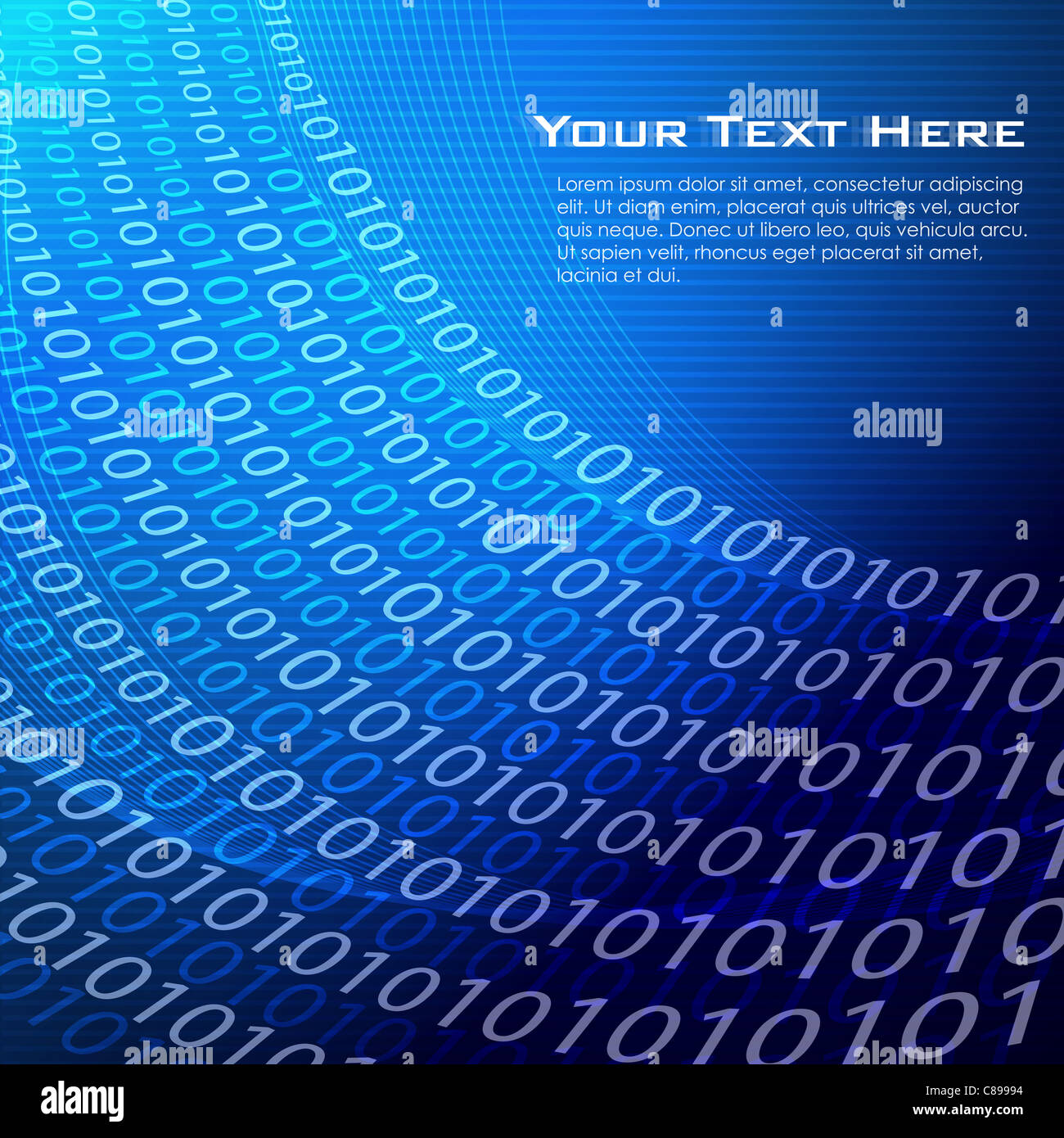 illustration of vector background with binary numbers Stock Photo - Alamy