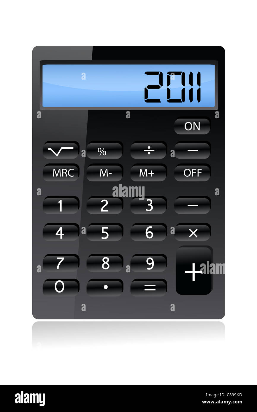 illustration of calculator on white background Stock Photo - Alamy