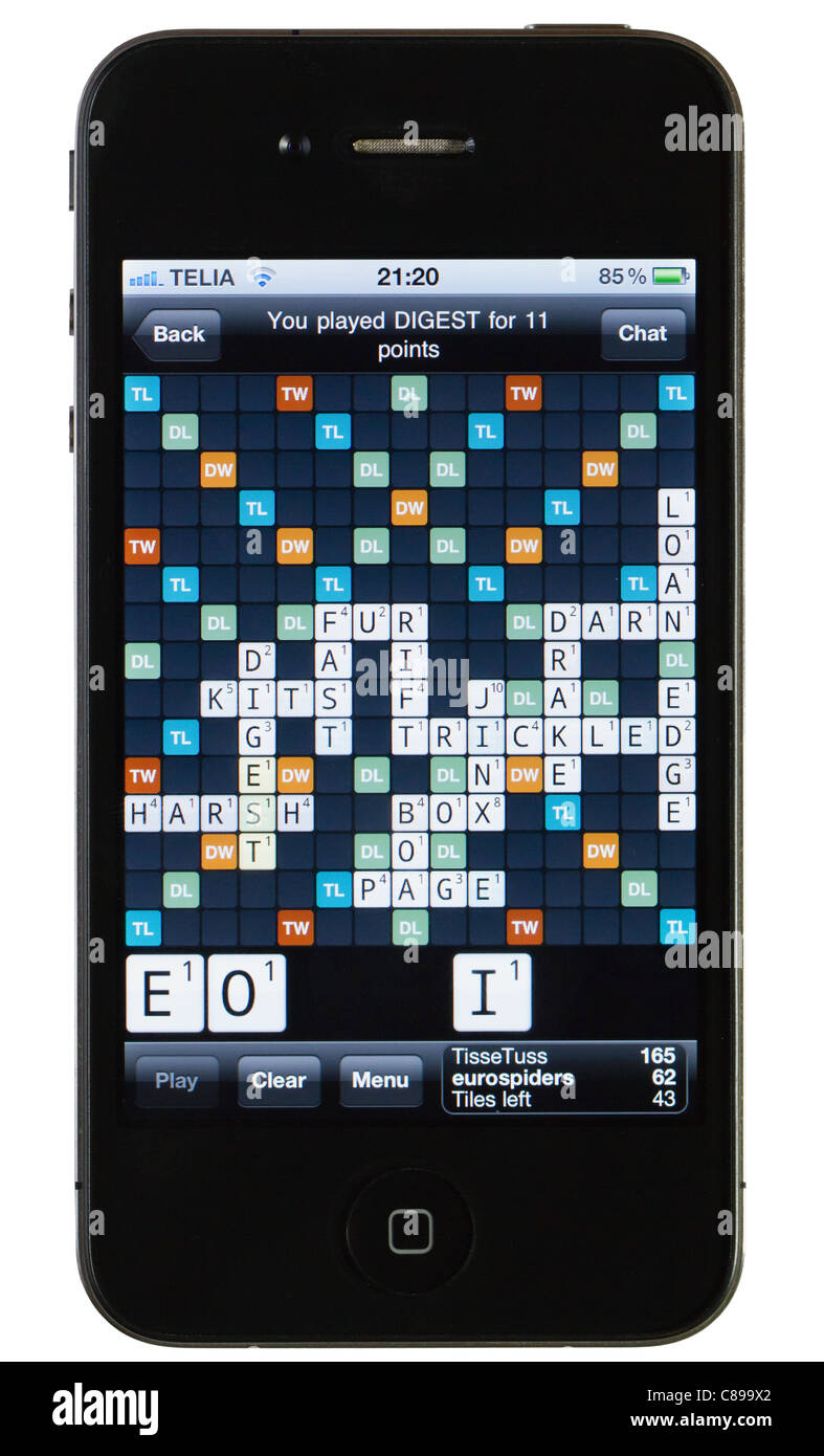 Crossword game smartphone hi-res stock photography and images - Alamy