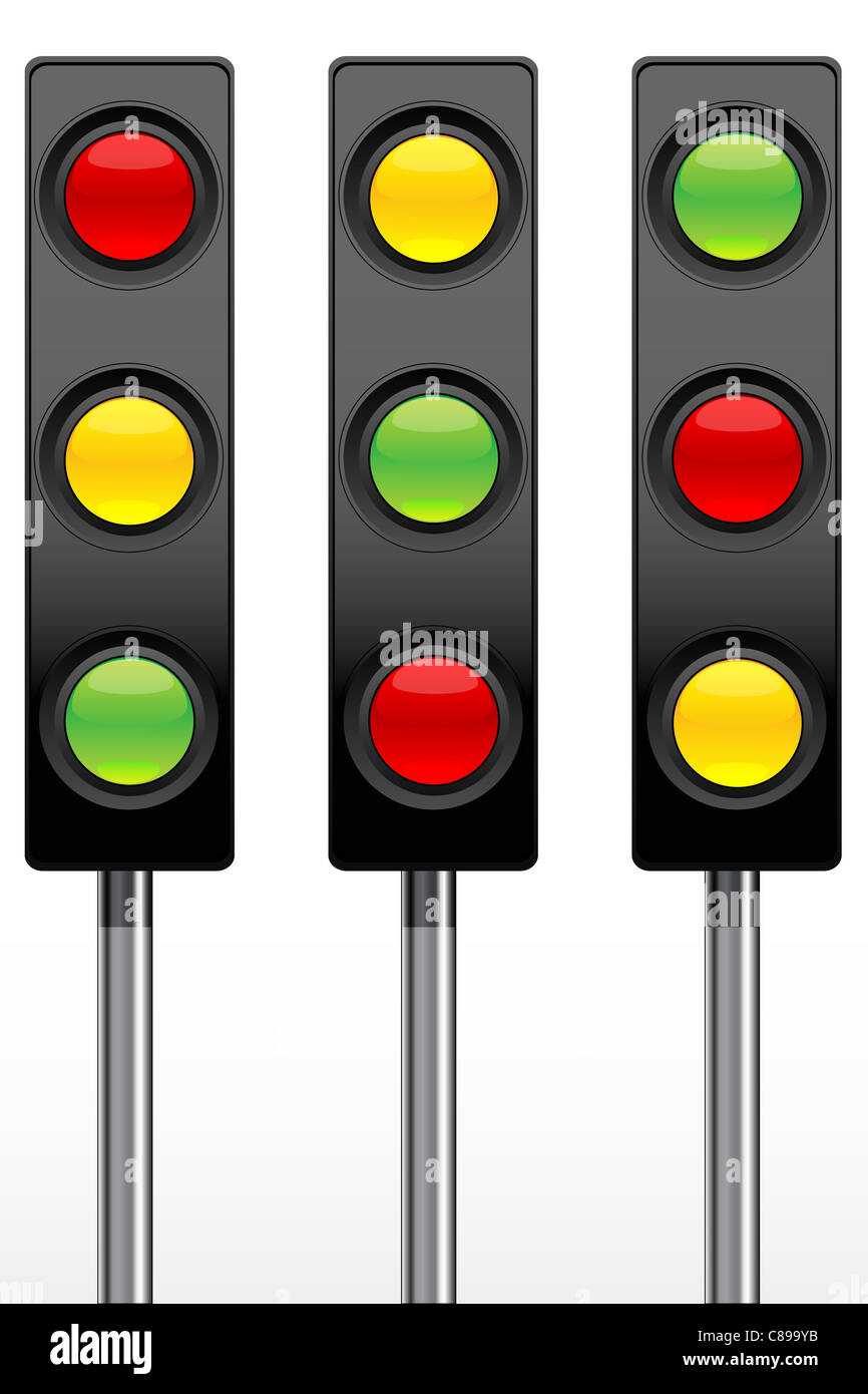 illustration of traffic signal icon on white background Stock Photo - Alamy