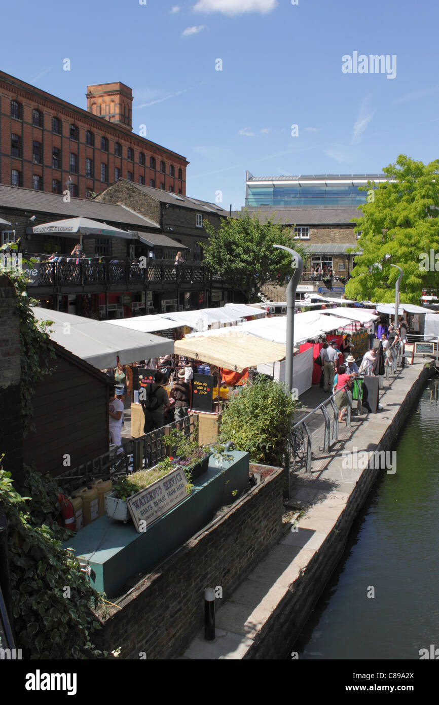Outdoor market at Camden Lock summer 2010 Stock Photo - Alamy
