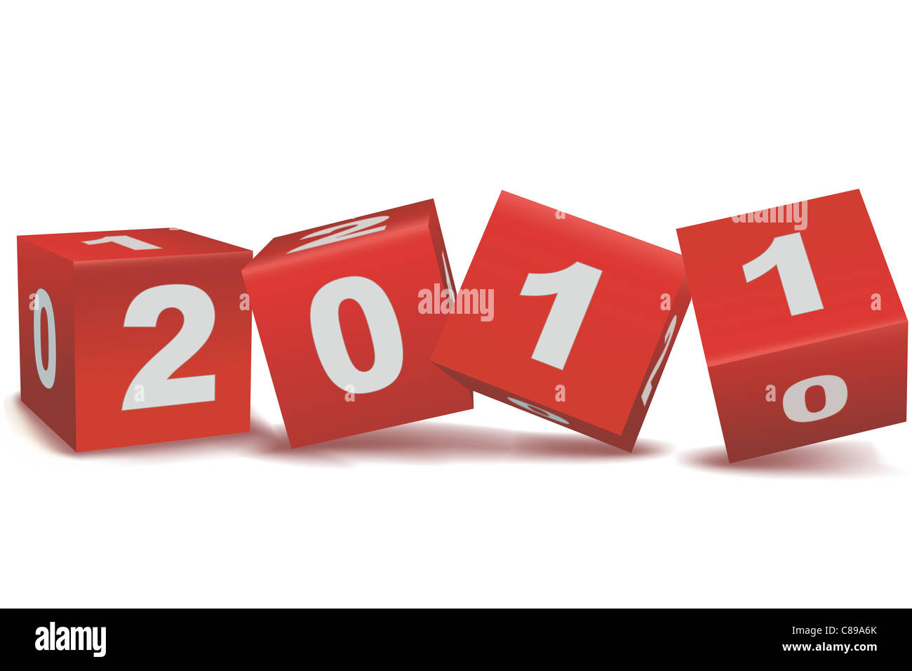 illustration of welcoming 2011 on white background Stock Photo - Alamy
