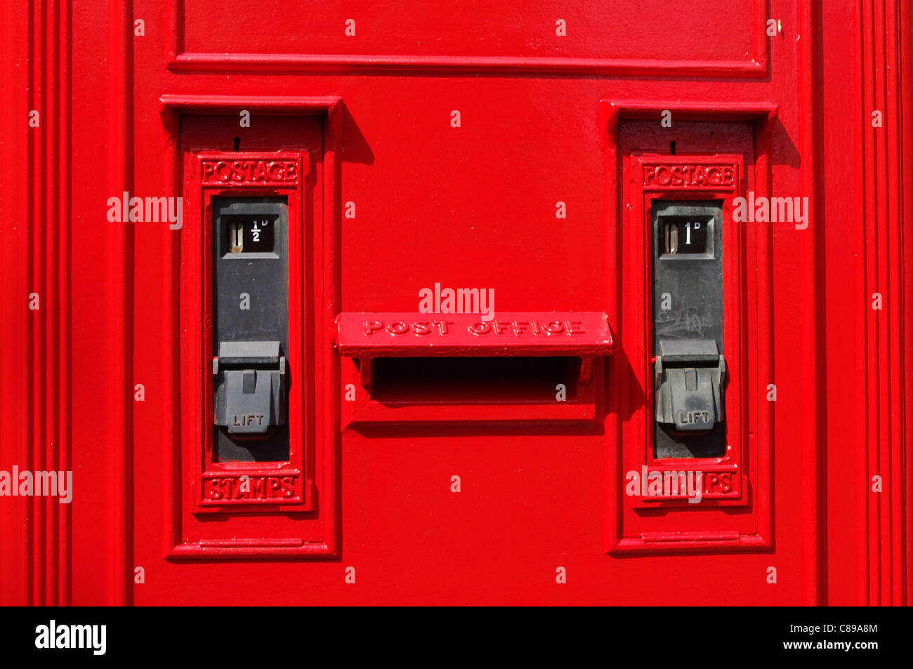 Post office postage stamp dispenser, Avoncroft Museum of Buildings ...