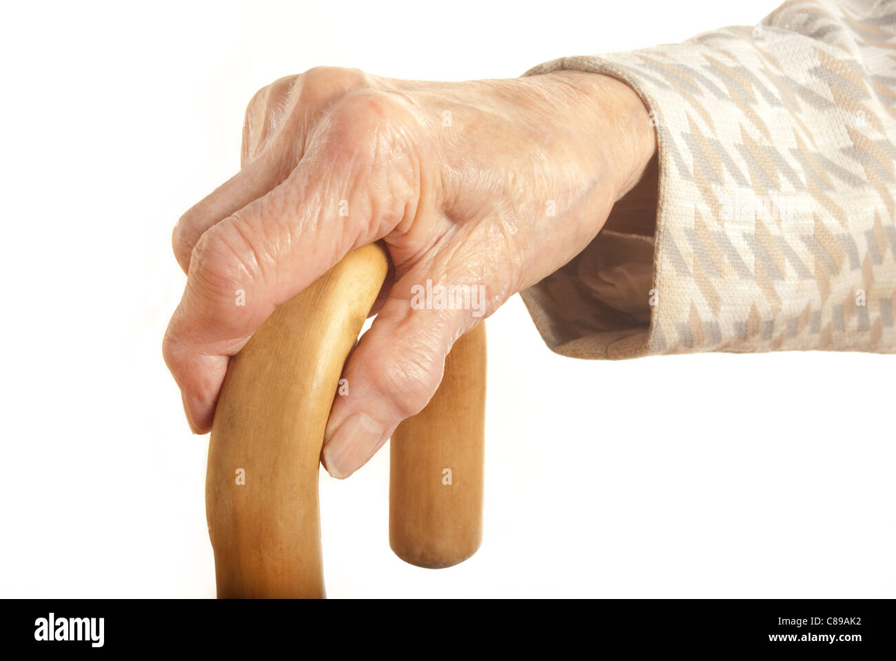 Old lady walking stick hi-res stock photography and images - Alamy