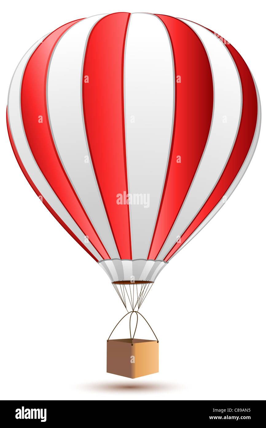 illustration of parachute in sky on white background Stock Photo - Alamy