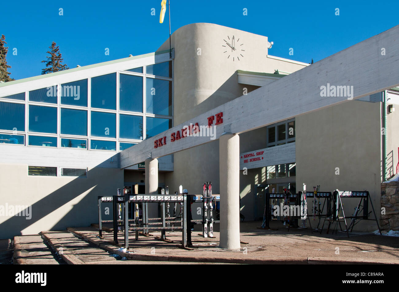 Base lodge, Ski Santa Fe, Santa Fe, New Mexico Stock Photo - Alamy