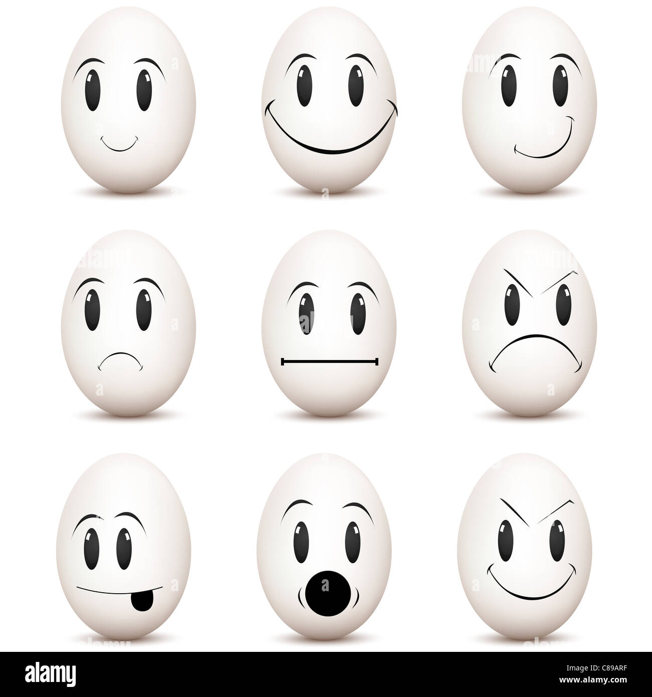illustration of types of mood on white background Stock Photo - Alamy