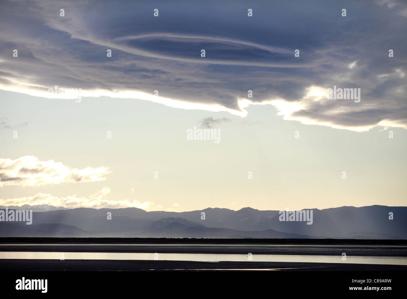 the under side of a mountain wave cloud or altocumulus lenticular ...