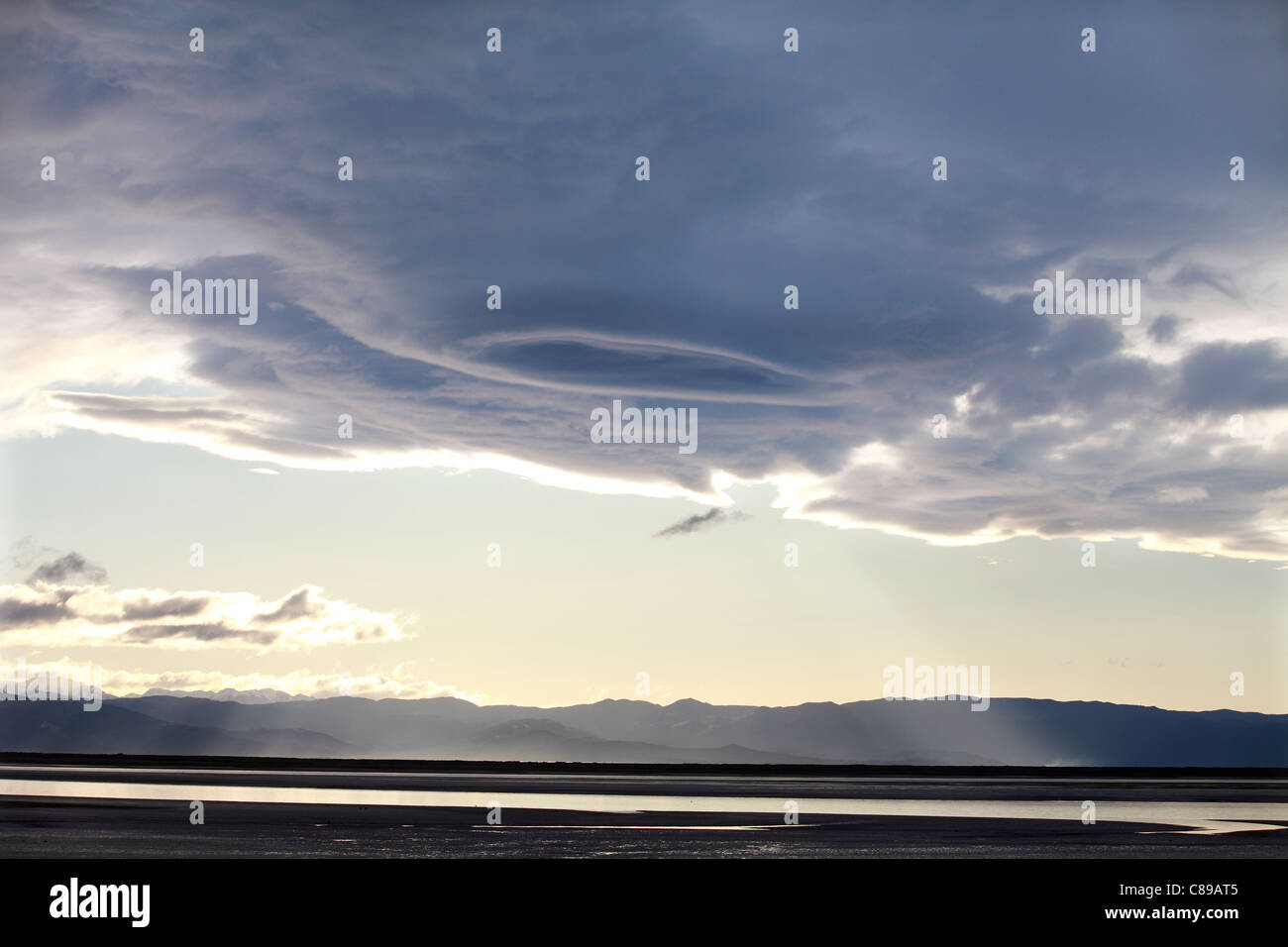 the under side of a mountain wave cloud or altocumulus lenticular ...