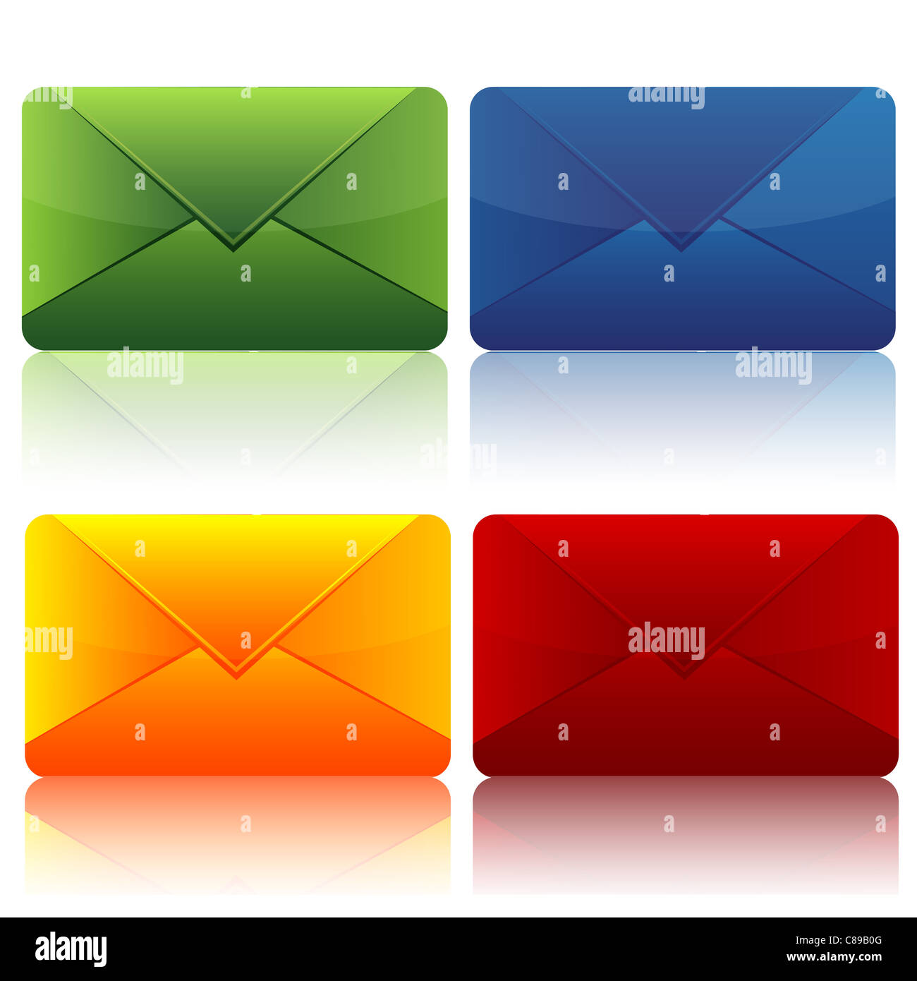 illustration of colorful letters on white background Stock Photo - Alamy