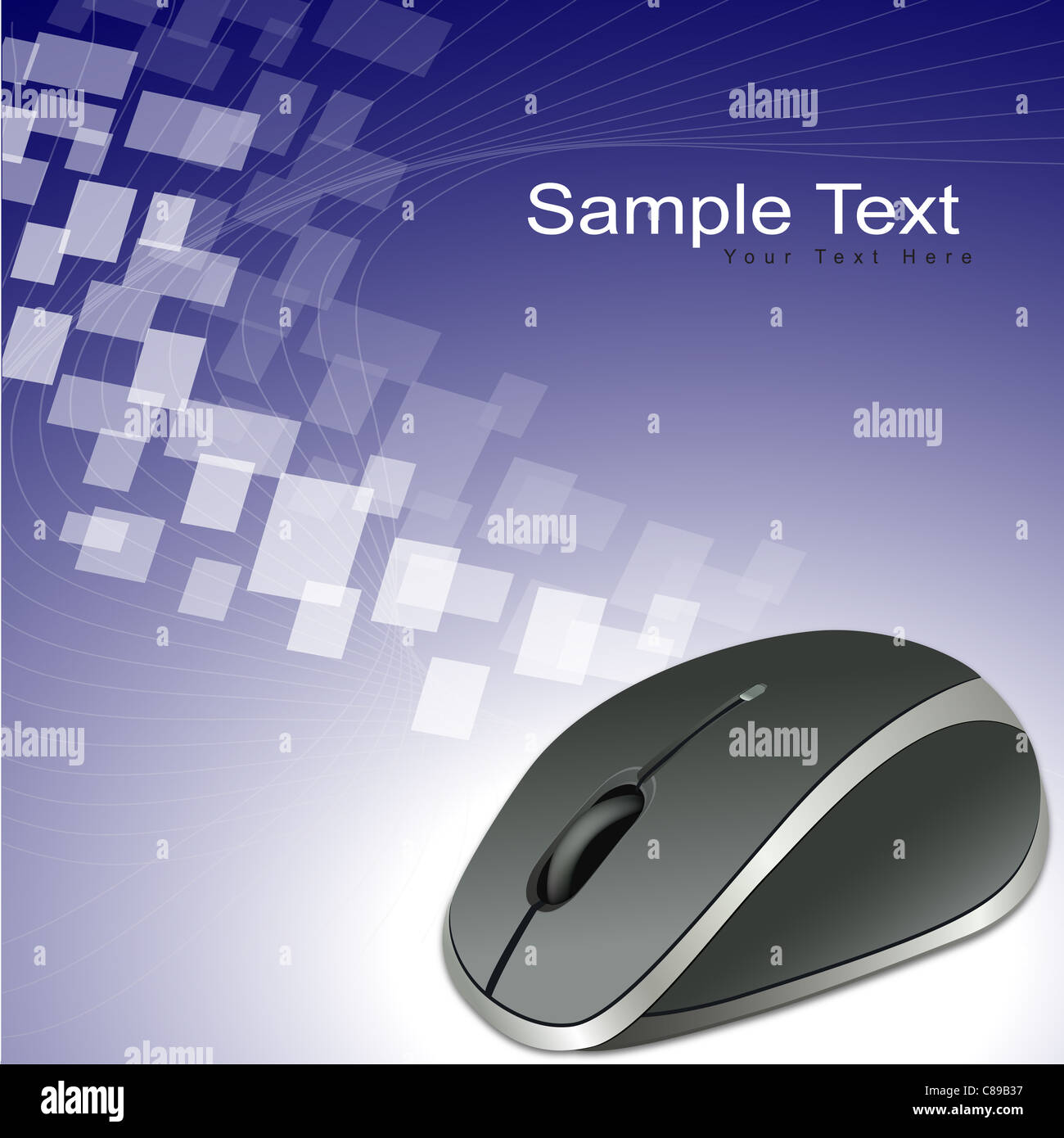 illustration of computer mouse on abstract vector background Stock ...