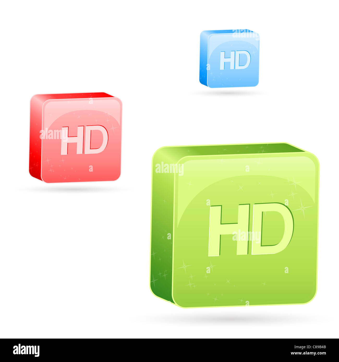 illustration of hd icons on white background Stock Photo - Alamy